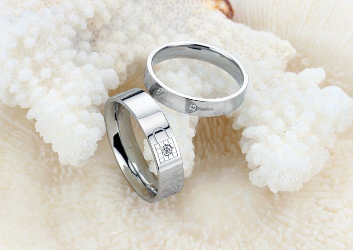 Key And Lock Promise Ring Band For Him & Her - Anniversary - Engagement ...